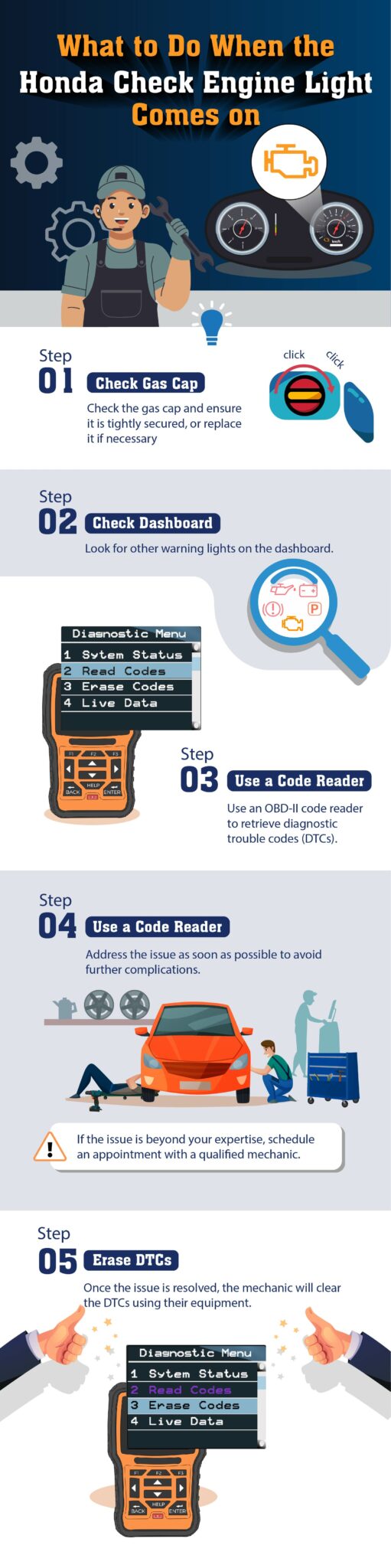 Honda Check Engine Light: 5 Causes and What to Do - OBD Advisor